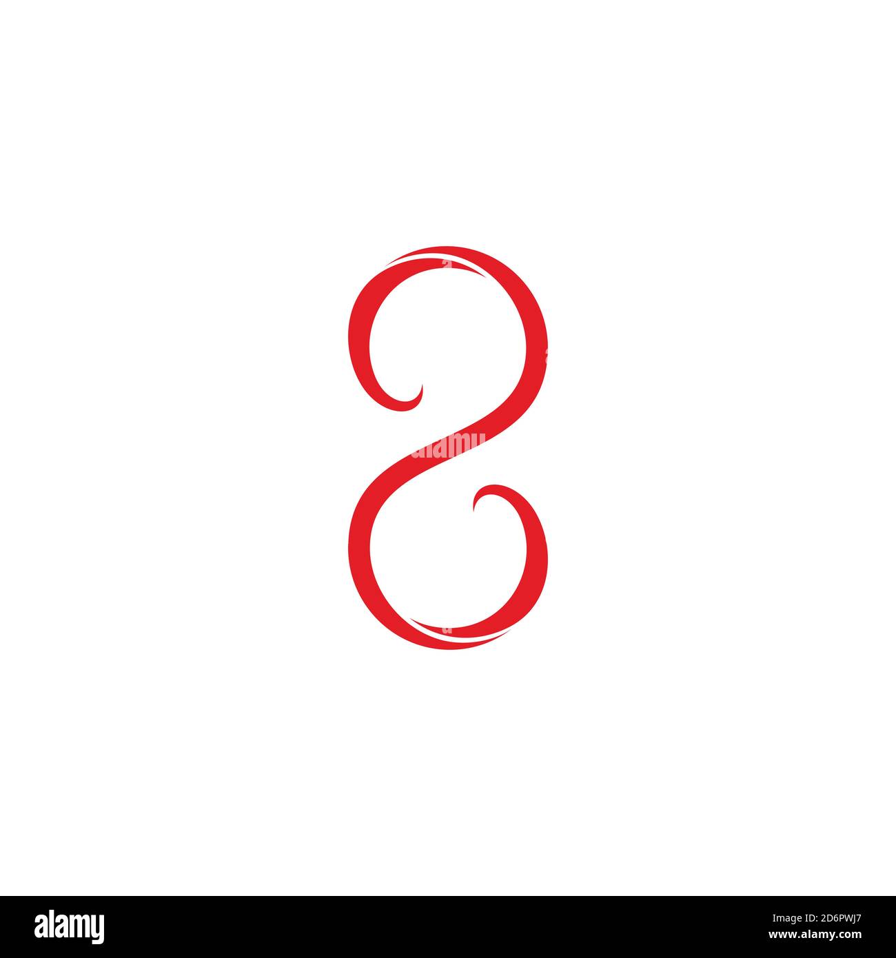 number 8 infinity waves ribbon curves geometric design logo vector ...