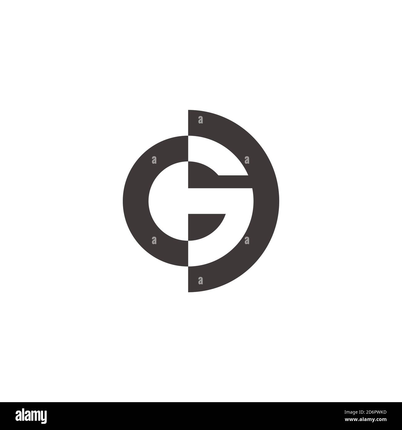 letter cg abstract geometric negative space logo vector Stock Vector Image & Art - Alamy