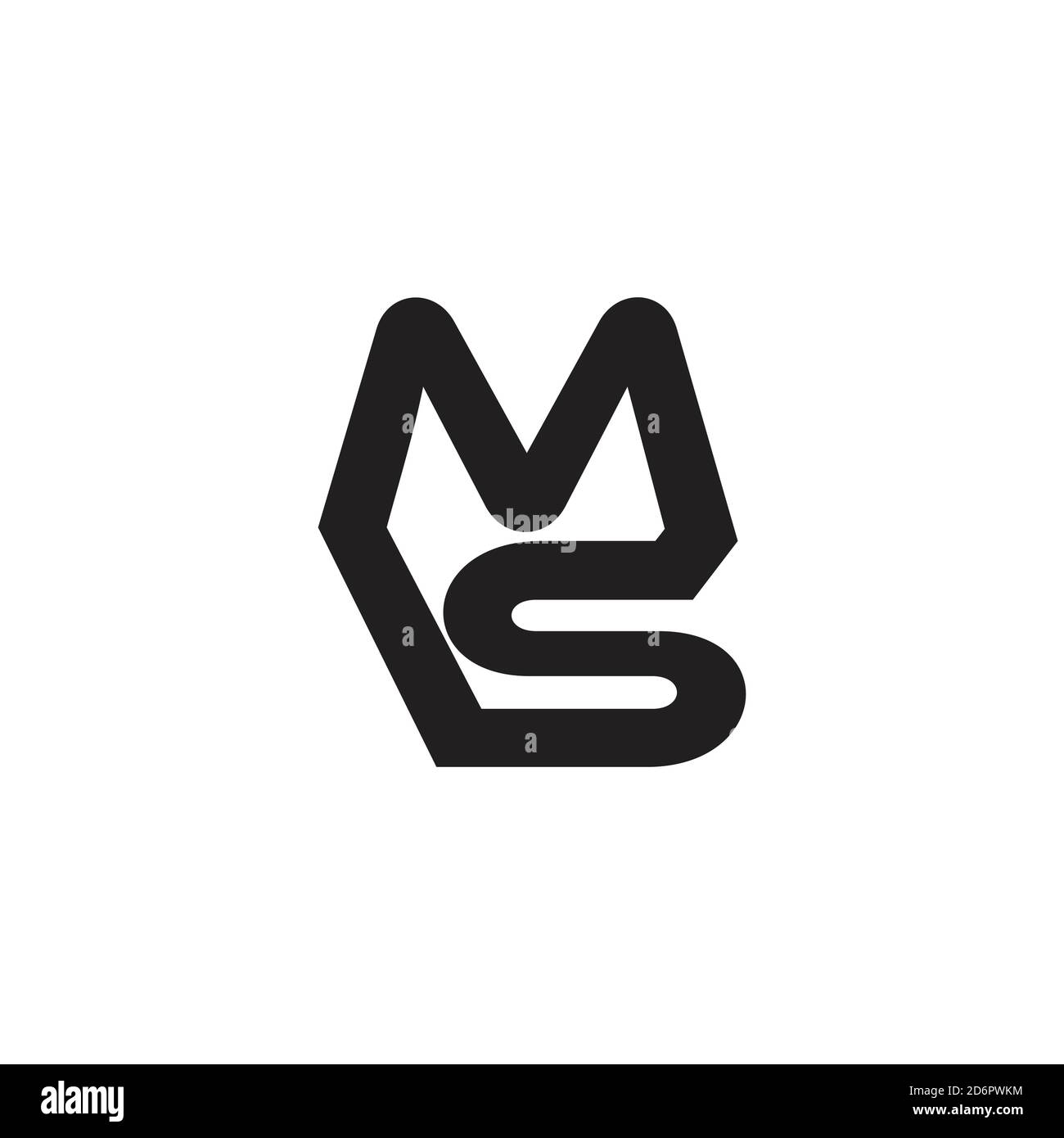 letter ms infinity line symbol logo vector Stock Vector Image & Art - Alamy