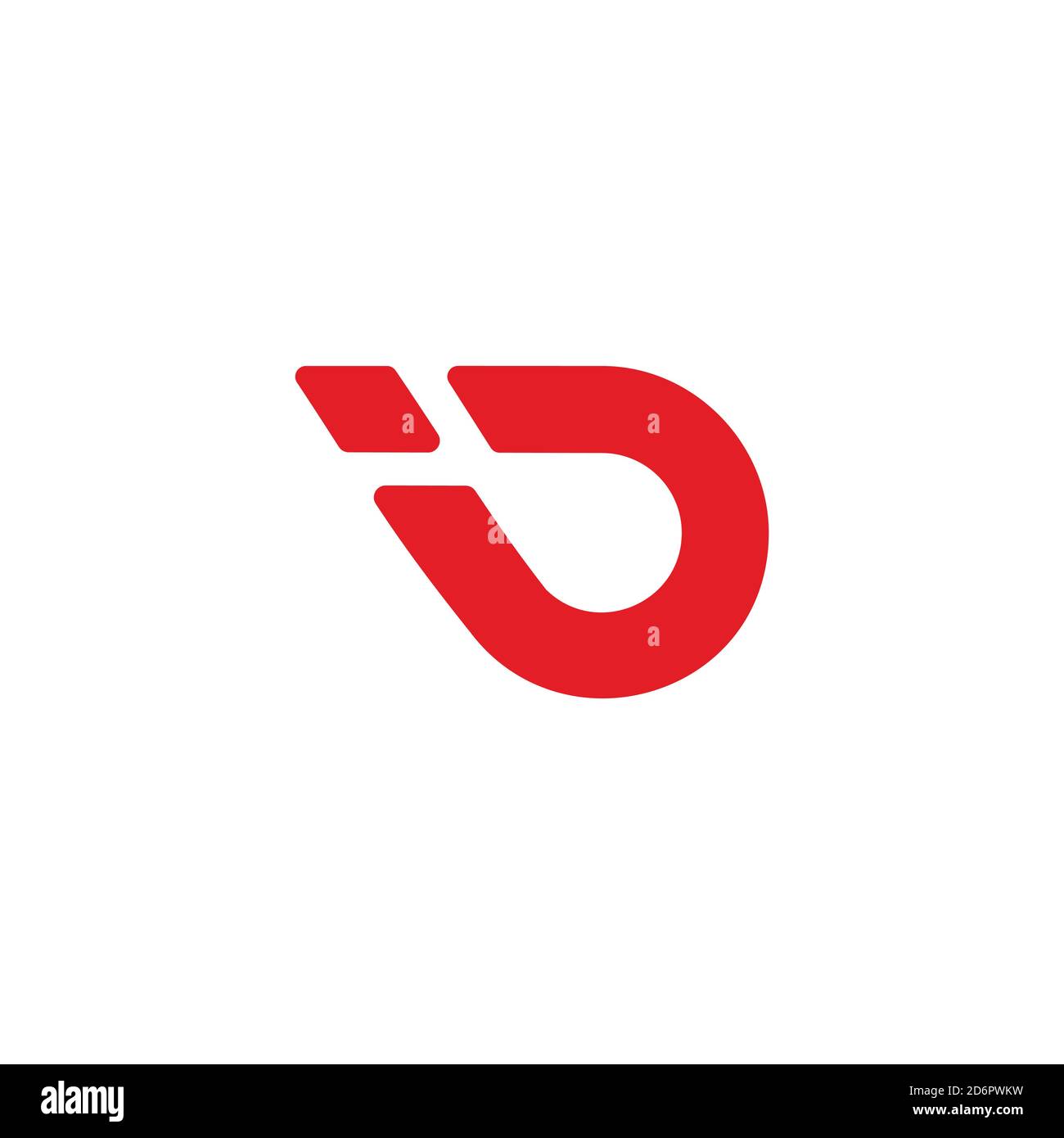 abstract letter d red motion geometric logo vector Stock Vector Image ...