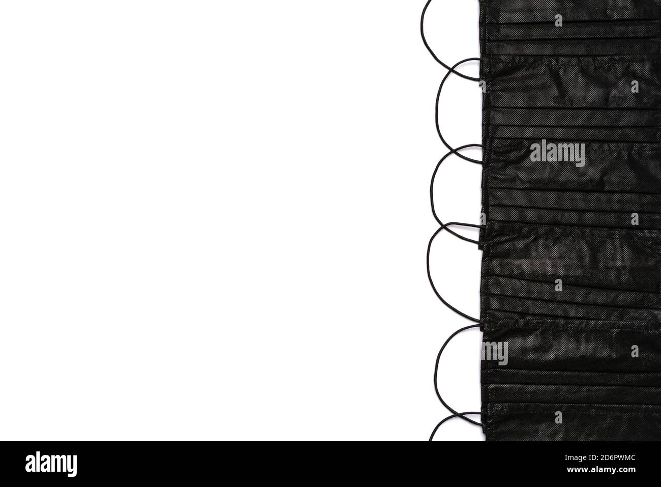 Border made of Disposable medical face masks on white background Stock ...