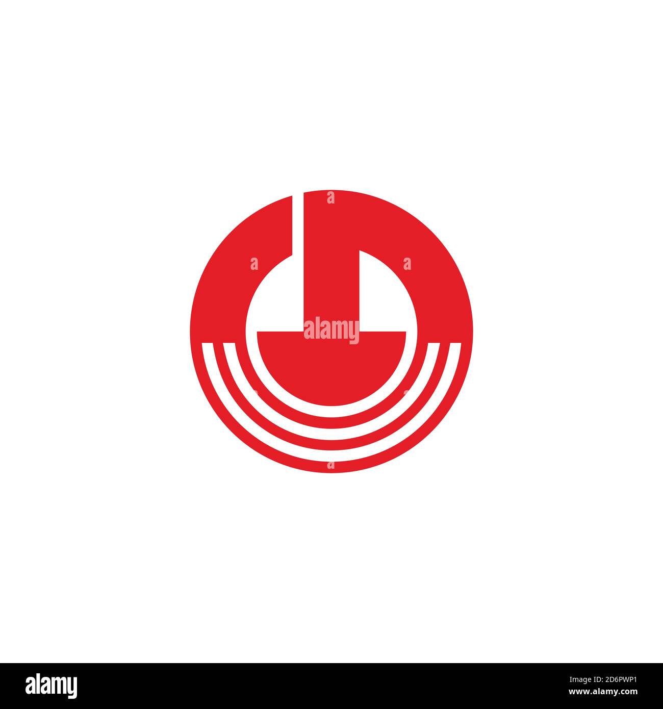 power button stripe circle geometric logo vector Stock Vector Image ...