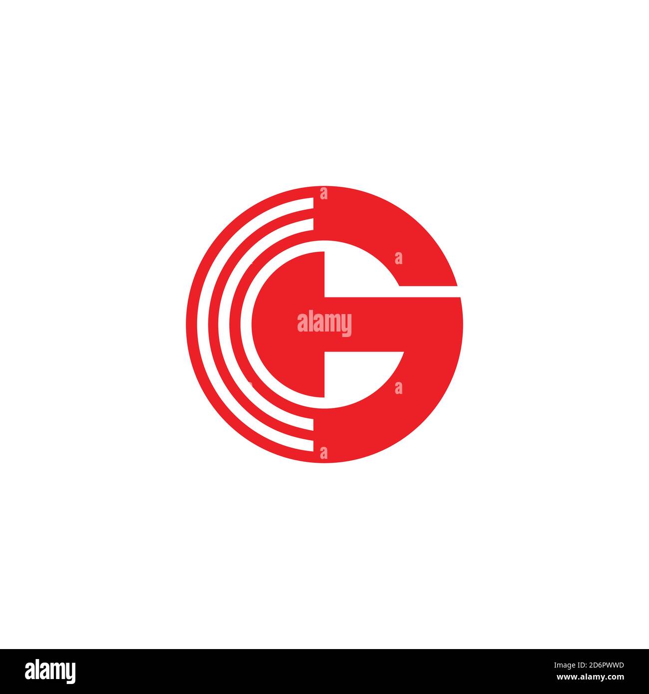 letter g geometric circle signal stripes shape logo vector Stock Vector ...