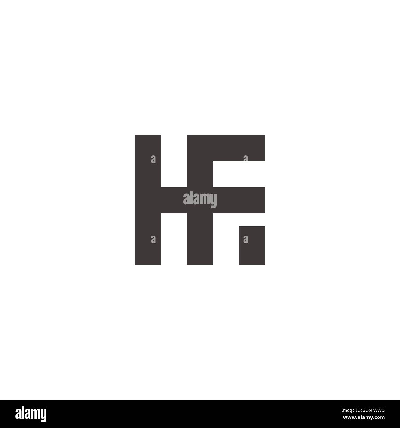 abstract letter hf simple geometric square logo vector Stock Vector ...