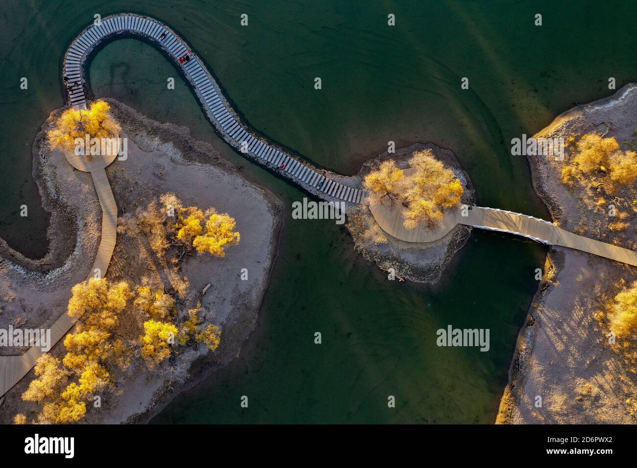 Ejin Banner. 18th Oct, 2020. Aerial photo taken on Oct. 18, 2020 shows ...