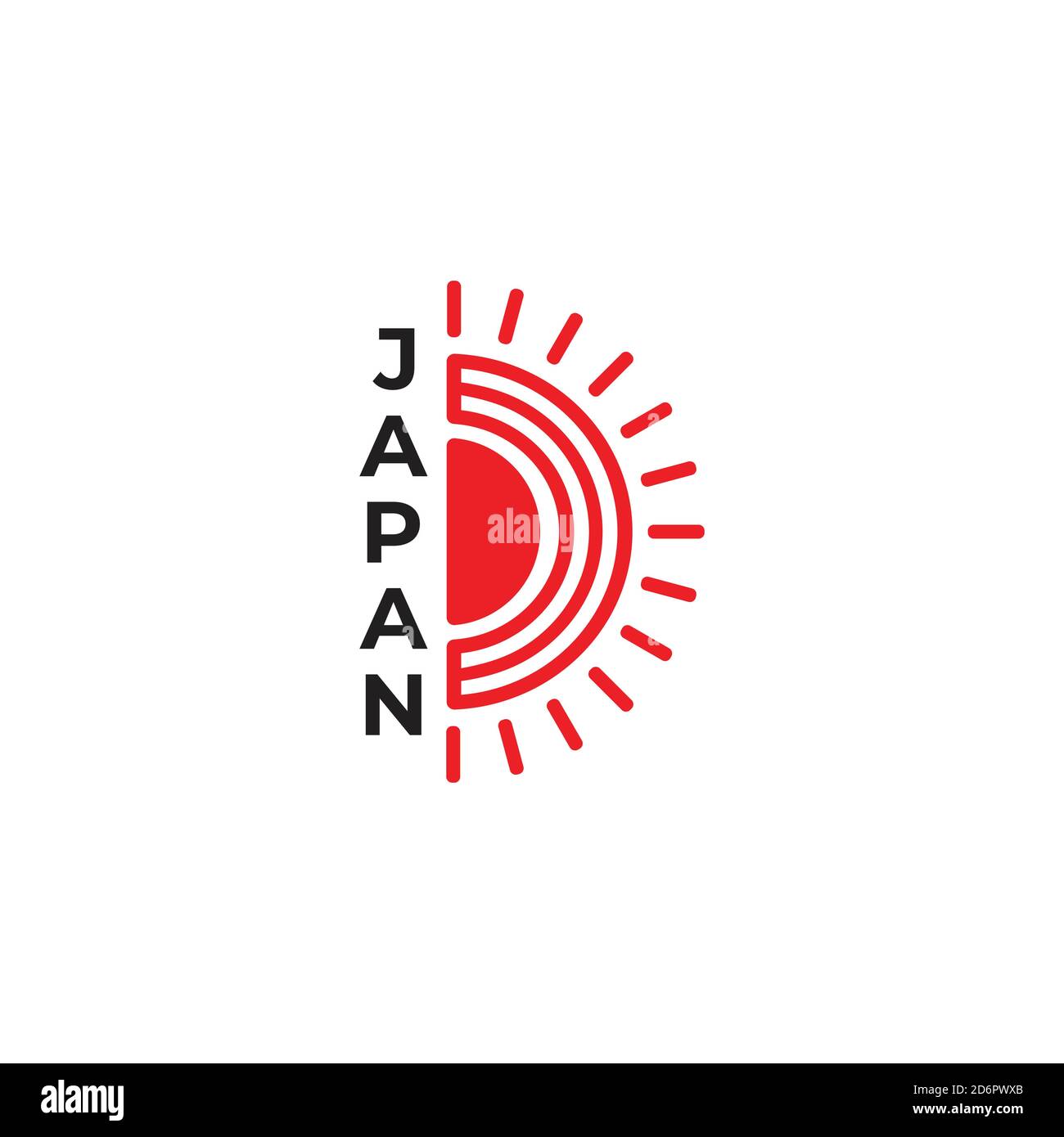 text japan sun rays symbol decoration vector Stock Vector Image & Art ...