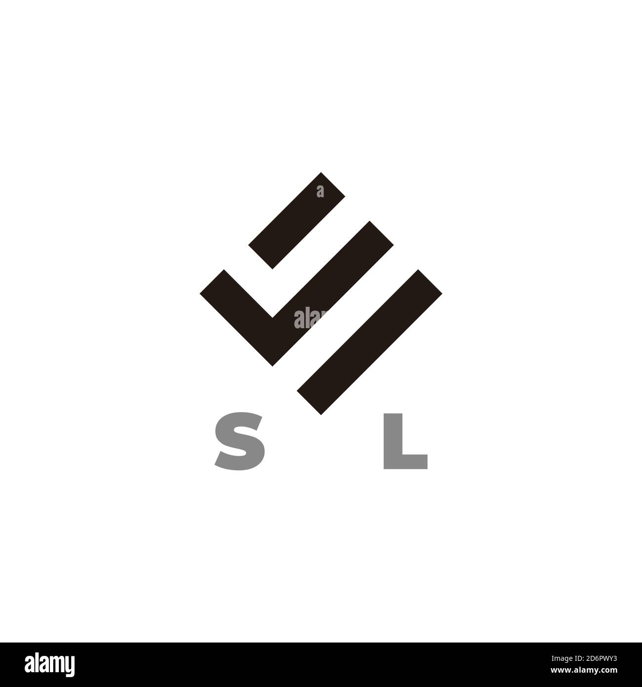 simple abstract letter sl square line logo vector Stock Vector Image ...