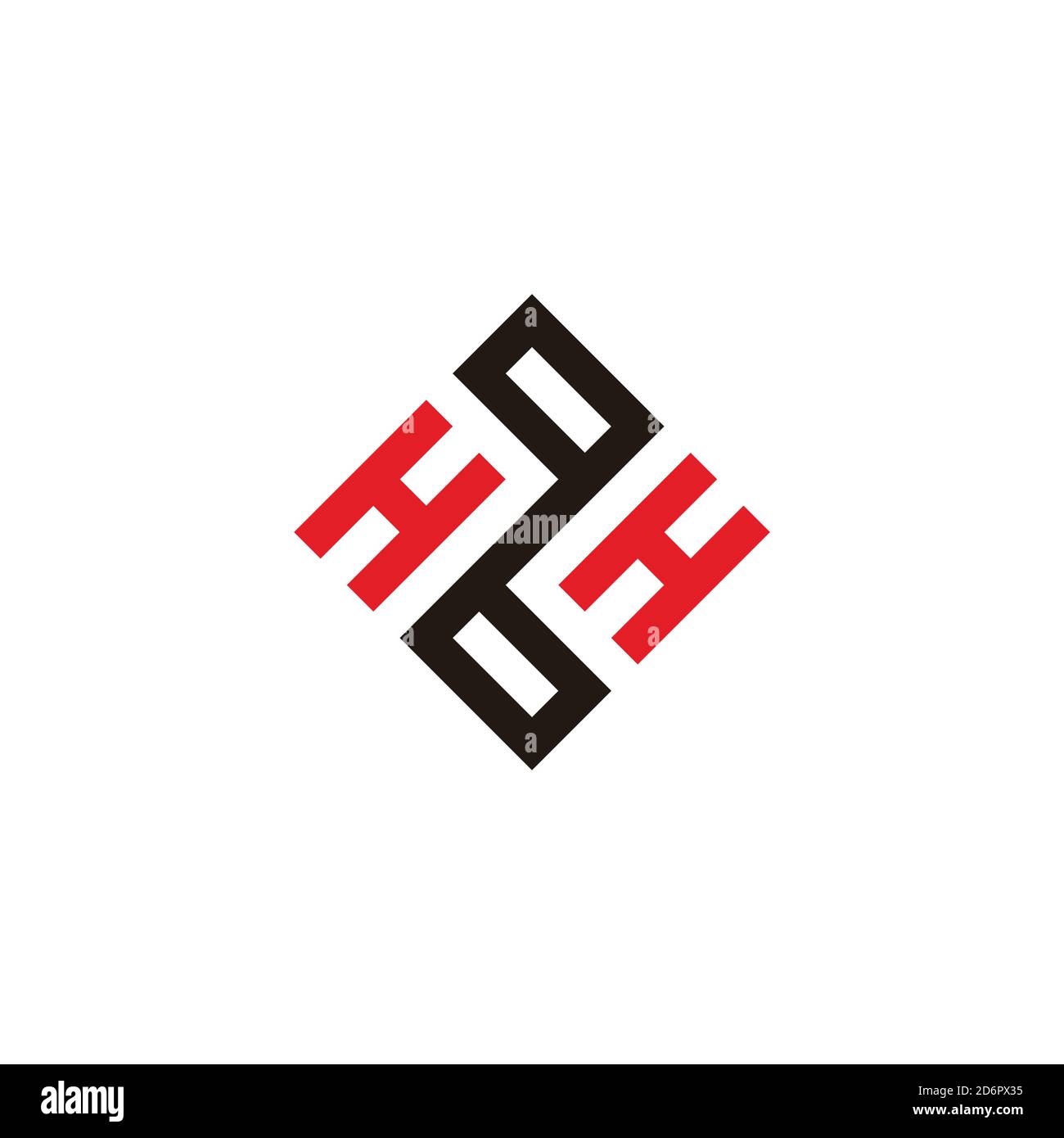 abstract letter hq simple linear square logo vector Stock Vector Image ...