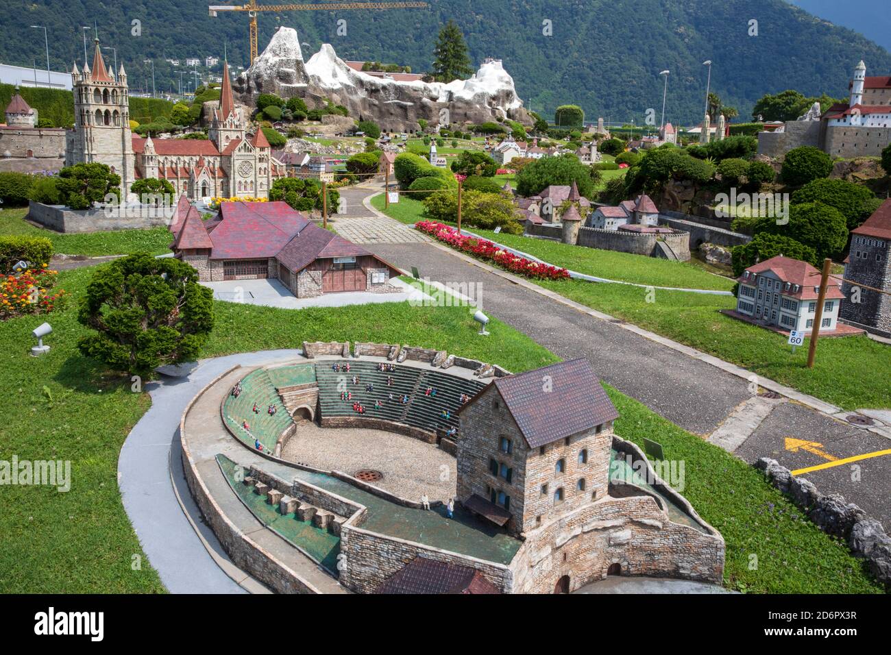 A view of Swissminiatur, open-air miniature park placed in Melide, on ...