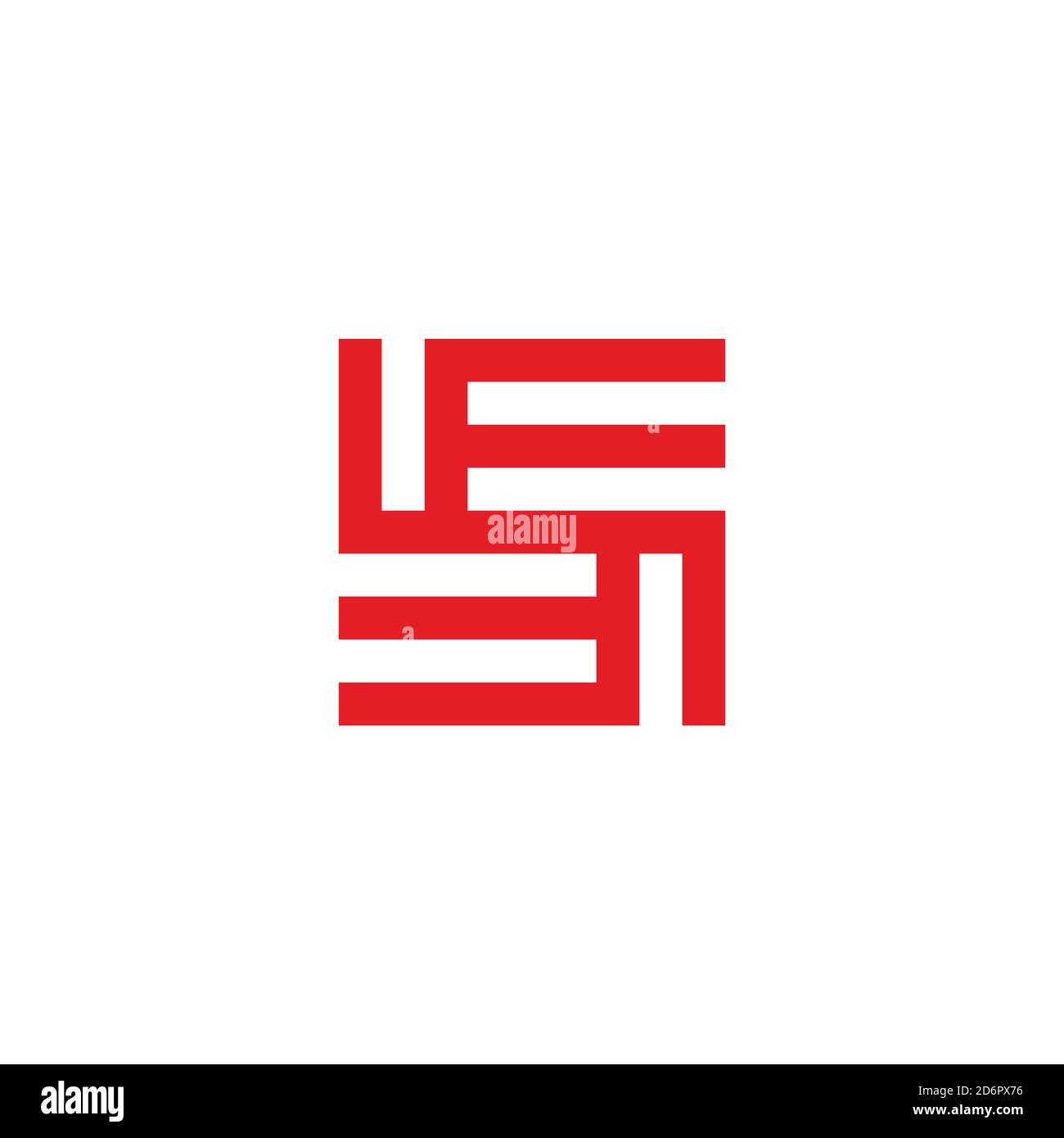 abstract letter SE square geometric line logo vector Stock Vector Image ...