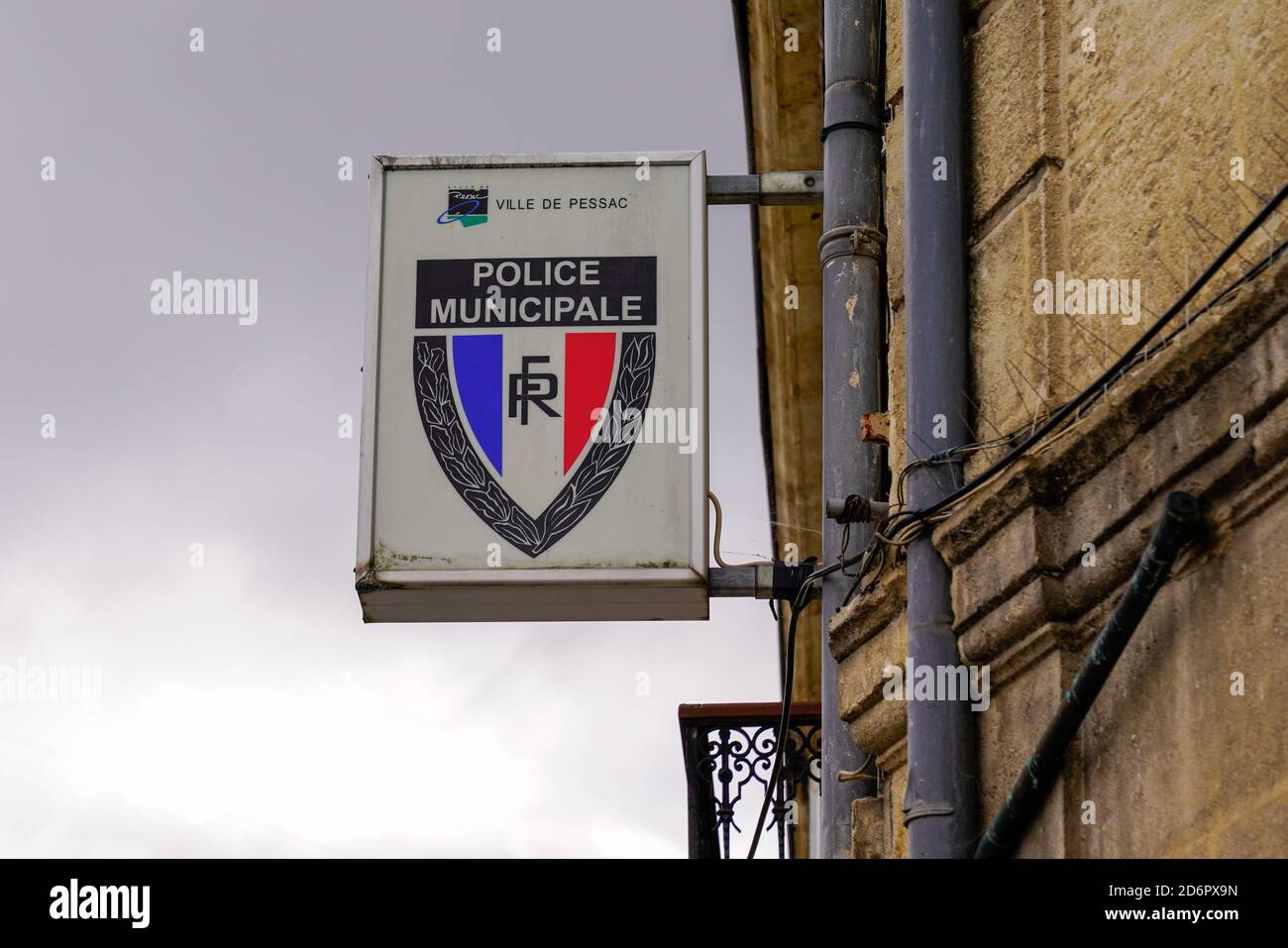 pessac , Aquitaine / France - 10 10 2020 : police municipale logo ...