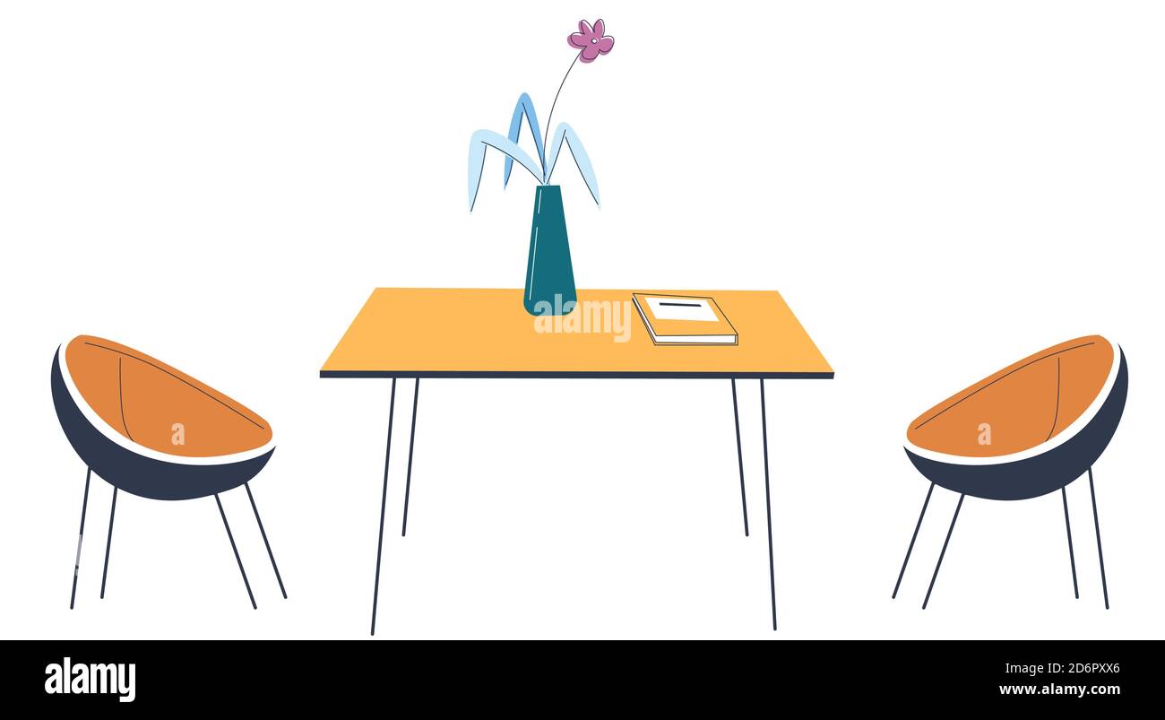 Simple elegant dining room Stock Vector Images - Alamy