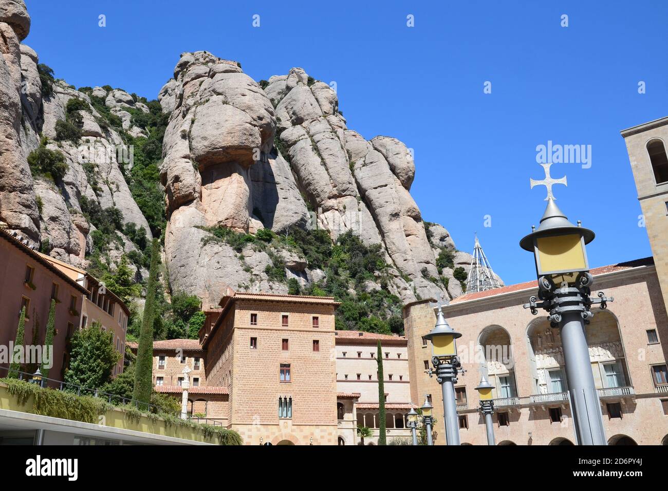 Spain, near Barcelona, the Santa Maria Benedictine monastery of ...