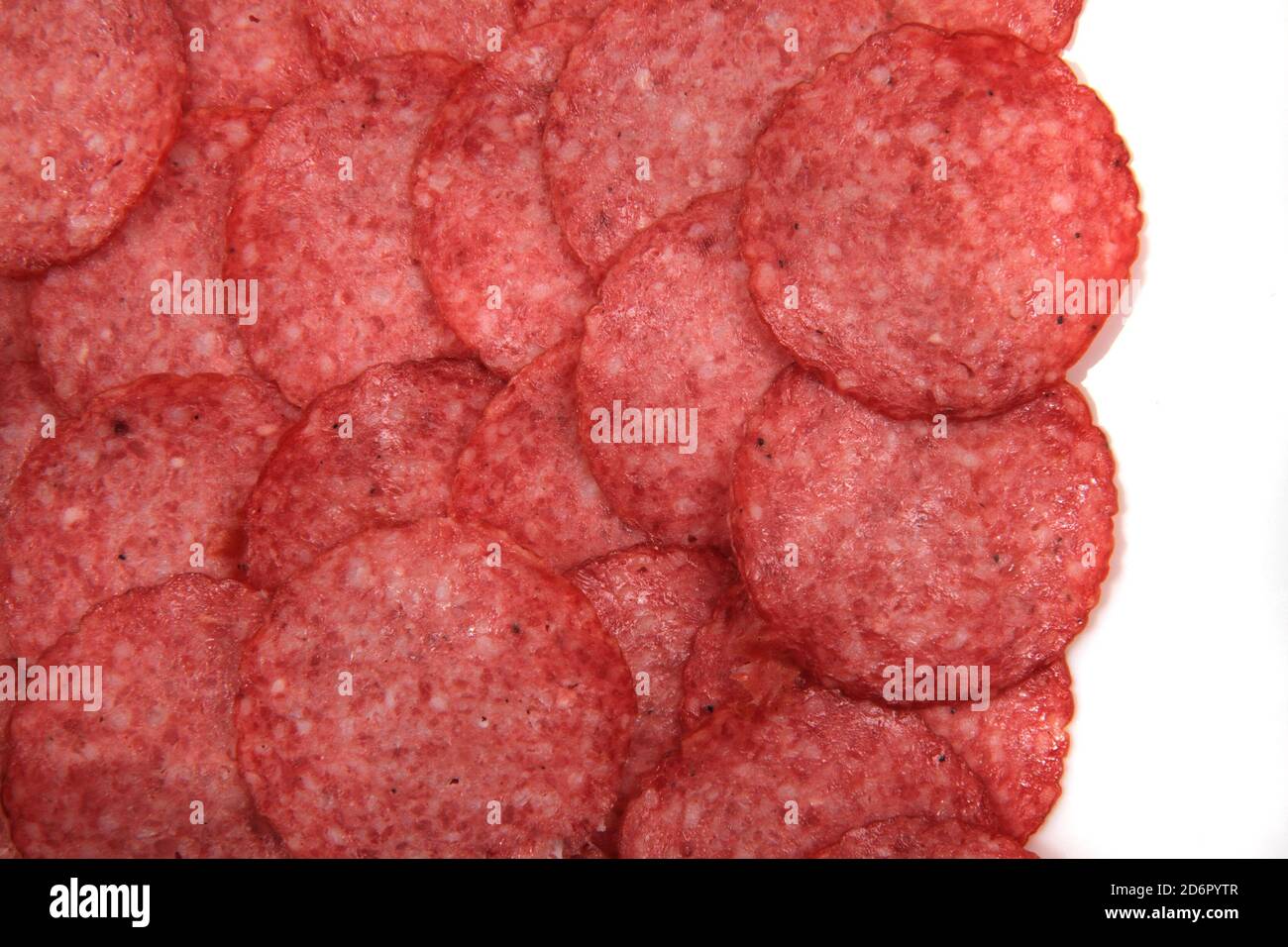 fresh salami texture as very nice gourmet background Stock Photo - Alamy