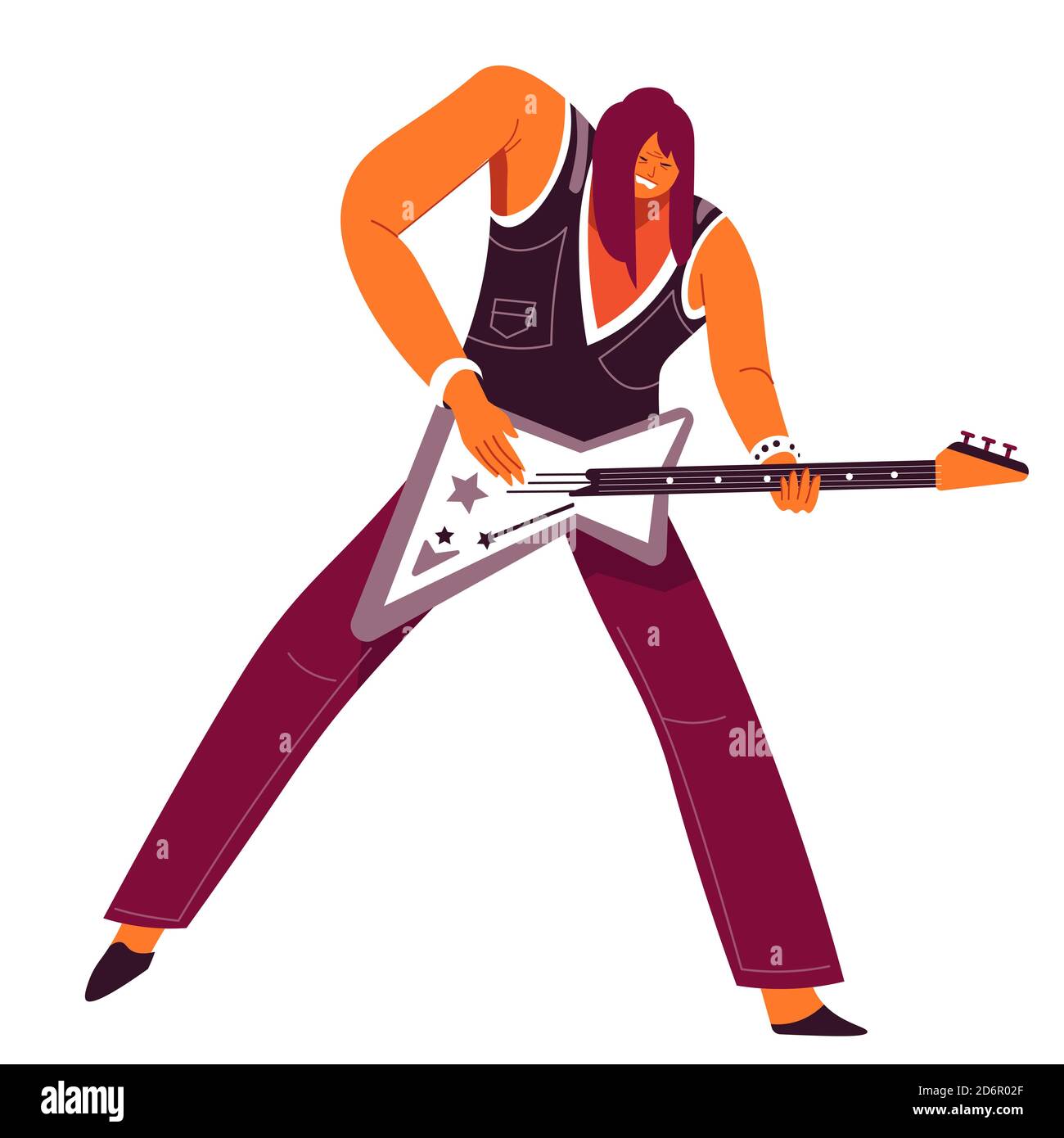 Person holding guitar Stock Vector Images - Alamy