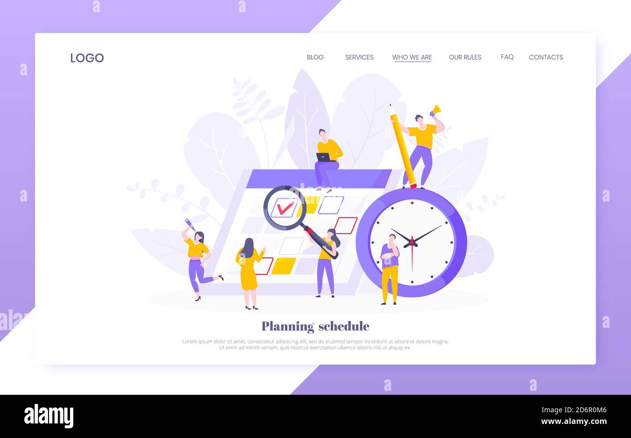 Calendar planning schedule business concept vector illustration Stock ...