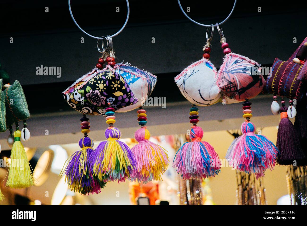 Selection of Ottoman Turkish traditional tassels in various colors ...