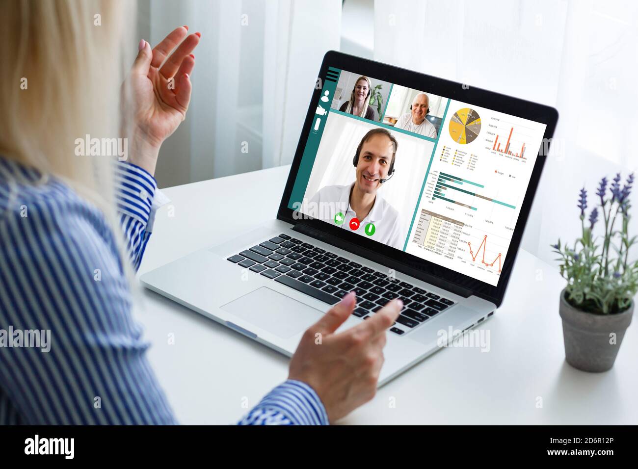 Remote learning or work. Video conference concept Stock Photo - Alamy