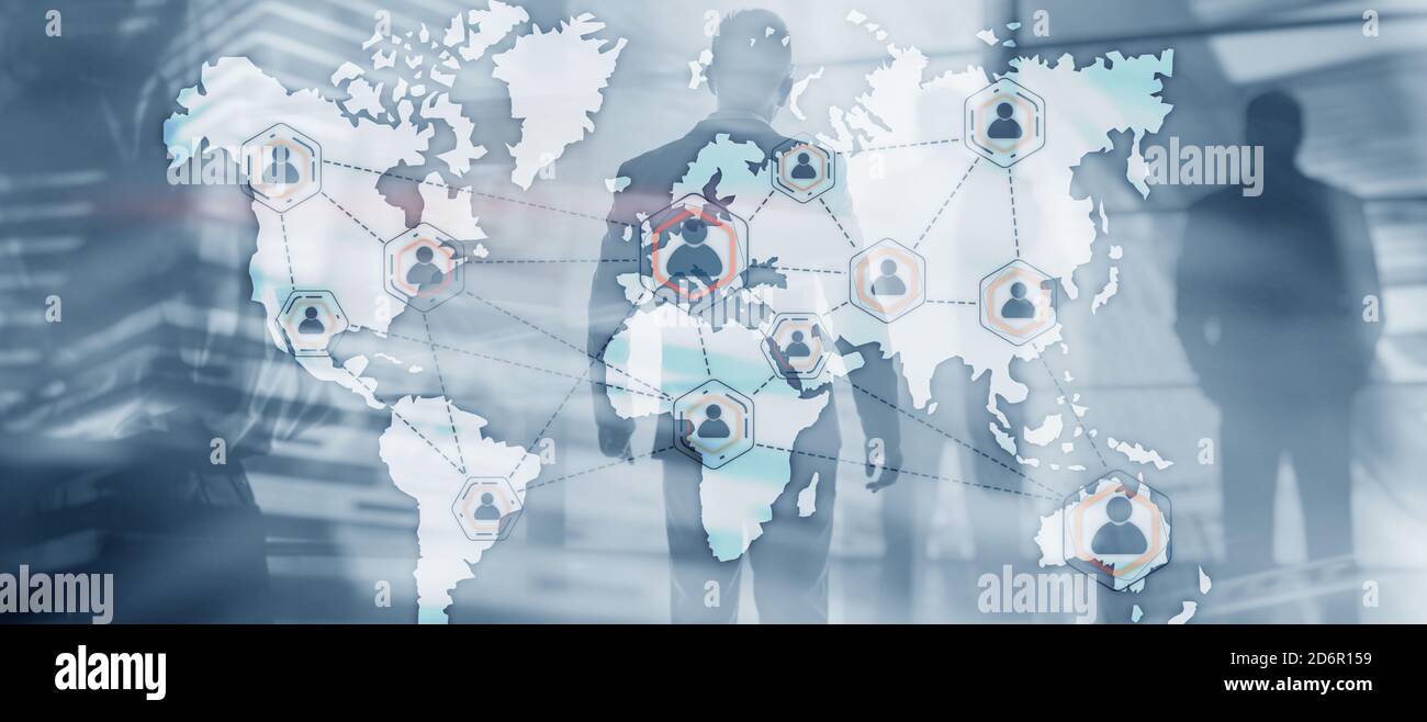 Global Outsourcing Resources Business Internet Technology Concept On ...