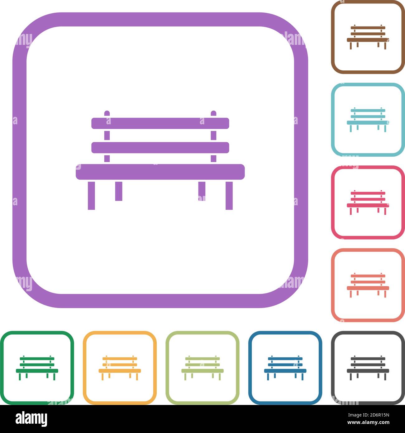 Parkbench Stock Vector Images - Alamy