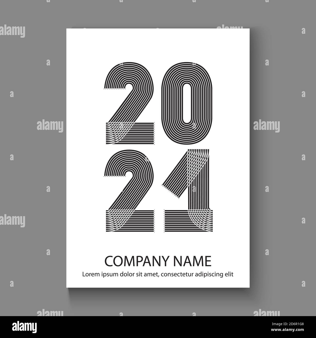 Abstract modern cover design background with 2021 new year, 2021 ...