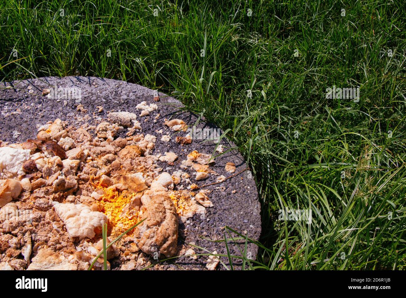 Pieces of spoiled bread waste in rubbish Stock Photo - Alamy