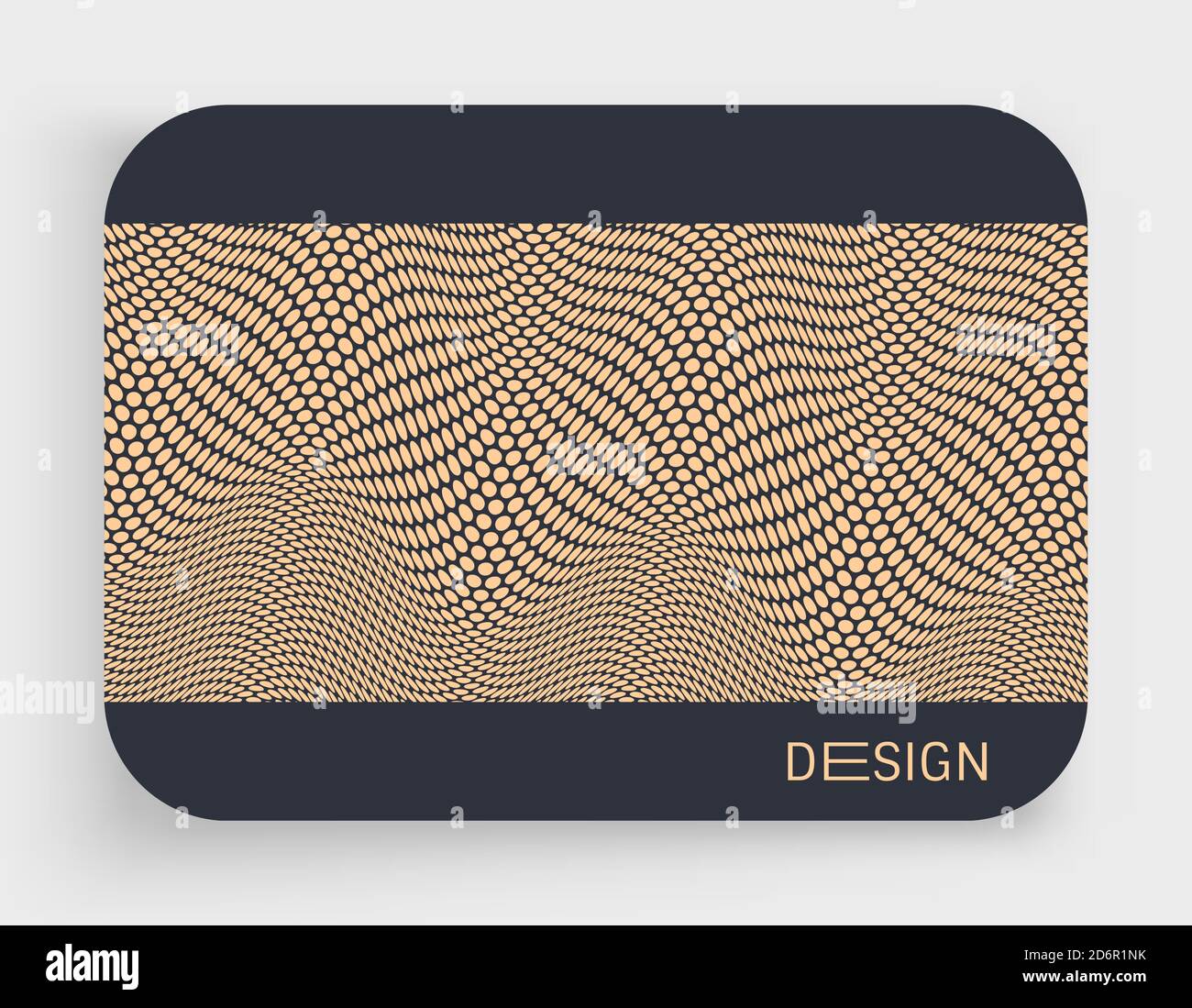 Wavy surface with optical illusion. Abstract polka dots pattern. Vector ...