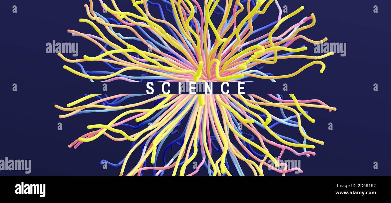 Point explode. Array with dynamic emitted particles. Abstract ...