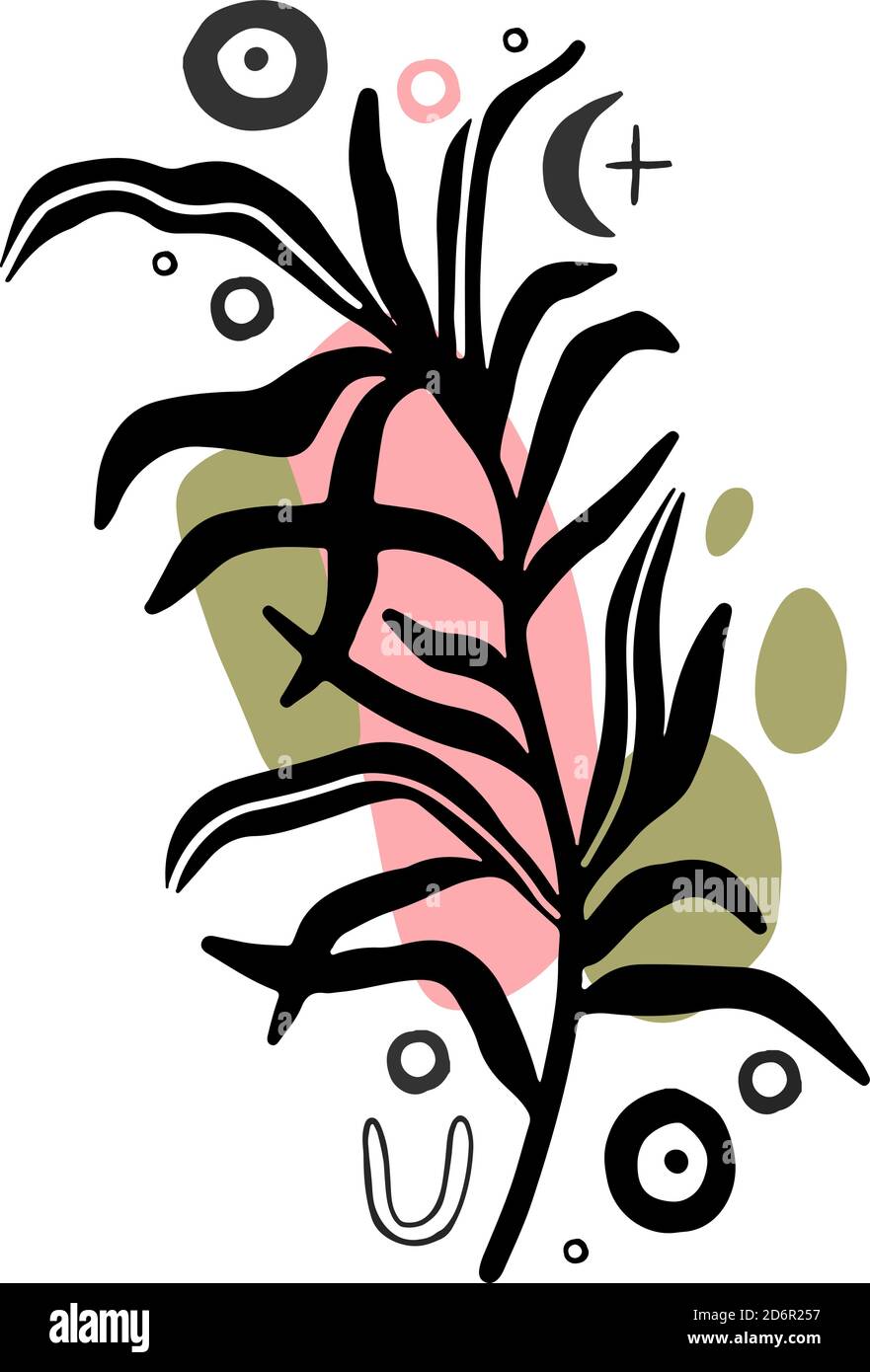 Abstract form drawing style.Decoration element isolated in white ...