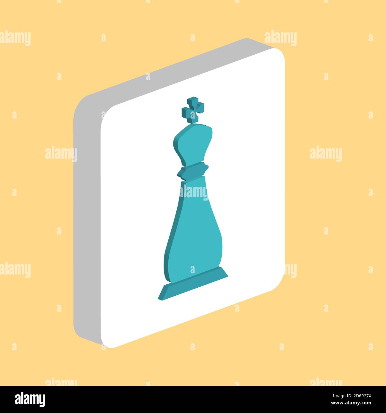 Chess king Simple vector icon. Illustration symbol design template for ...