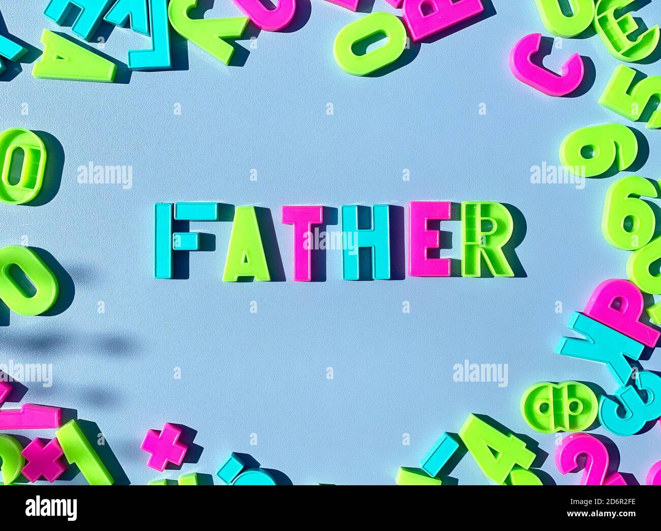 Father word made of alphabet, concept father's day Stock Photo - Alamy