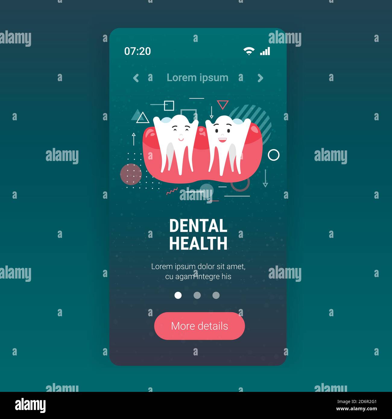 cute human teeth characters dental health dentistry concept smartphone ...