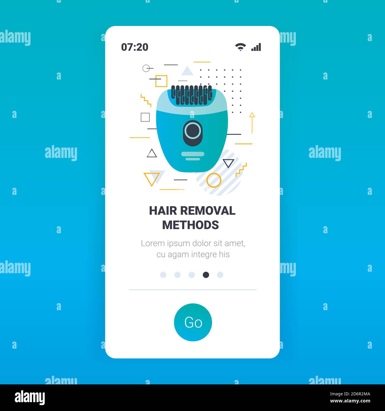 modern electric epilator hair removal methods concept epilation and ...