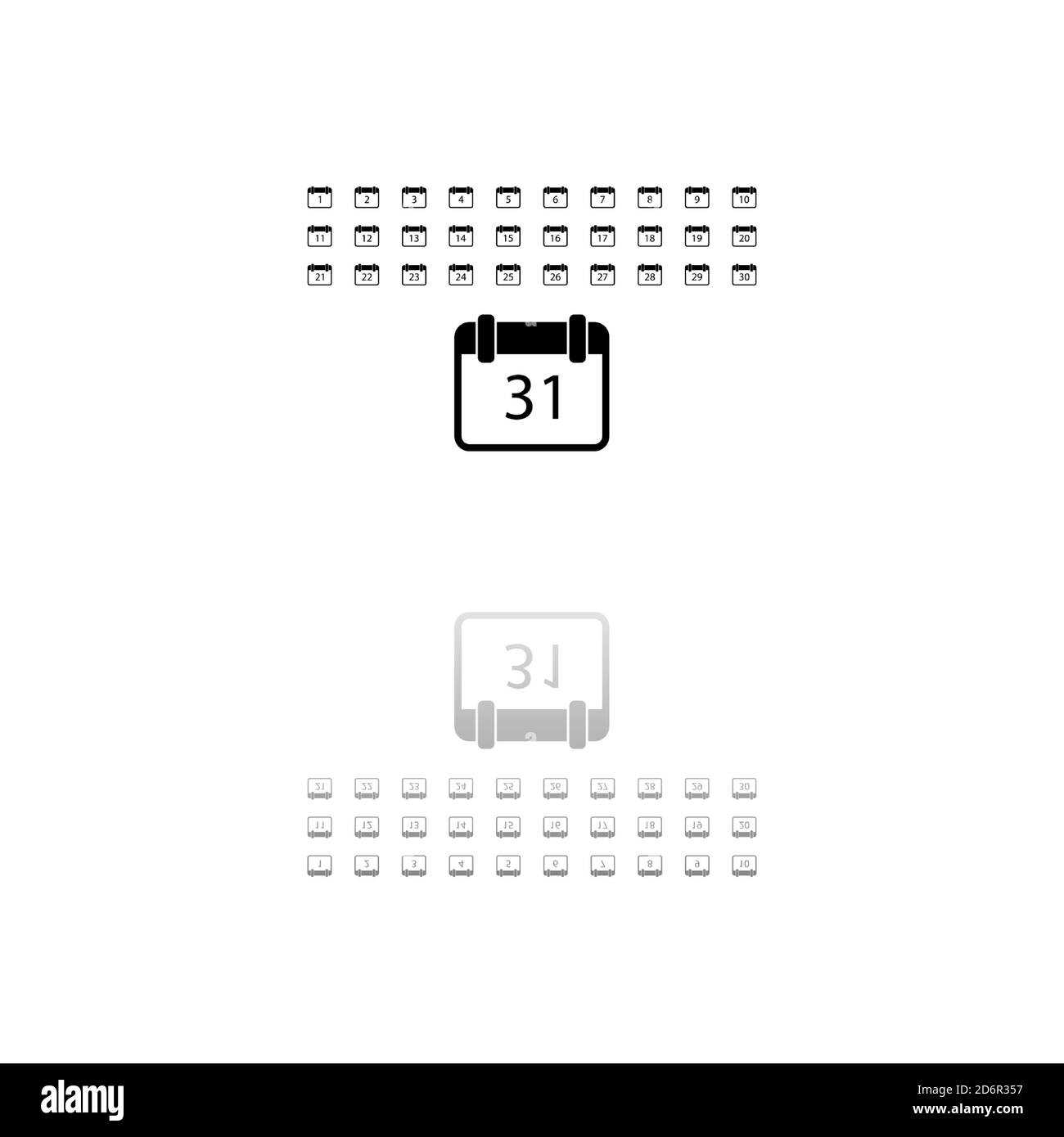 Calendar. Black symbol on white background. Simple illustration. Flat ...