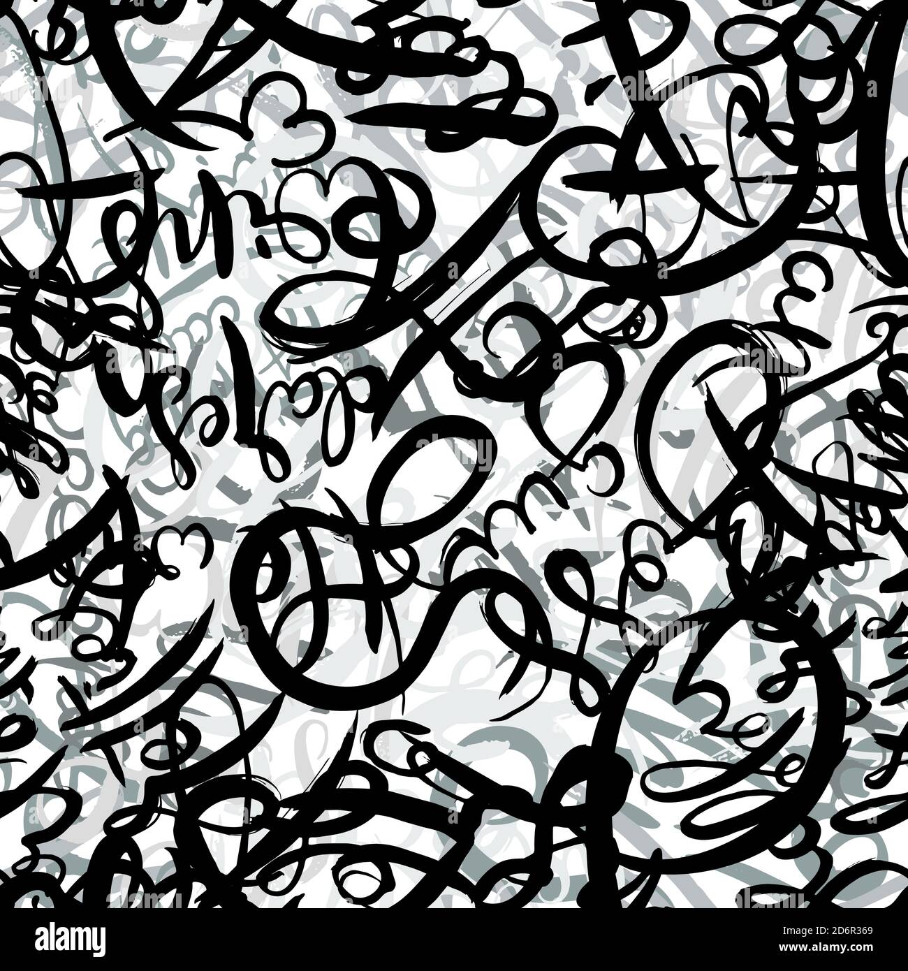 Graffiti background seamless pattern. Hand style tagging. Vandal vector ...