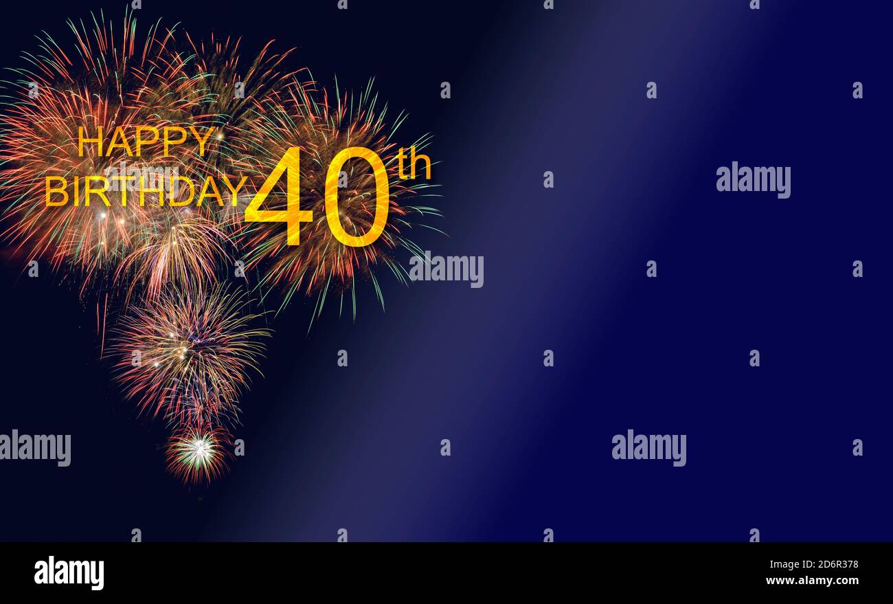 congratulations to the 40th birthday Stock Photo - Alamy