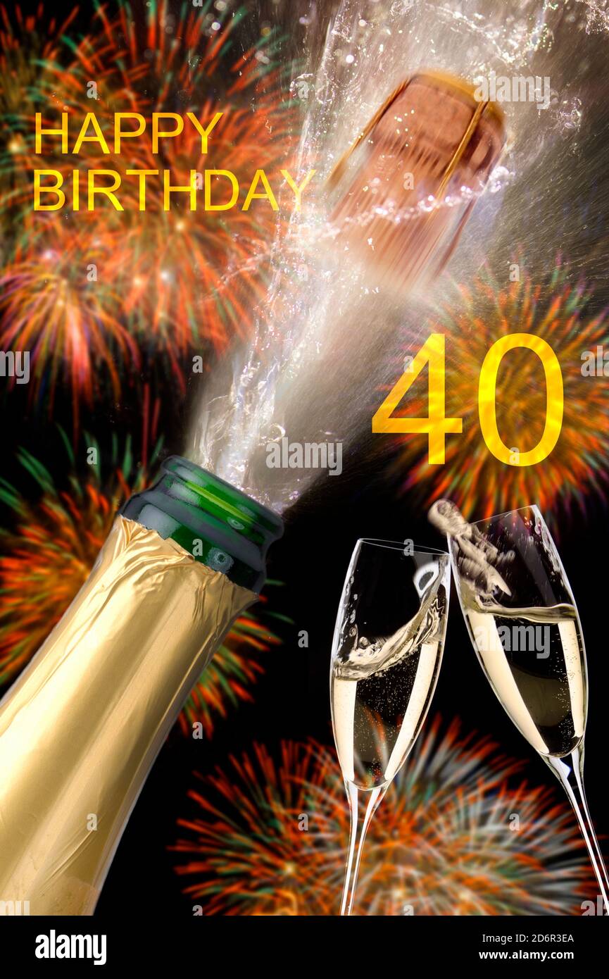 congratulations to the 40th birthday Stock Photo - Alamy