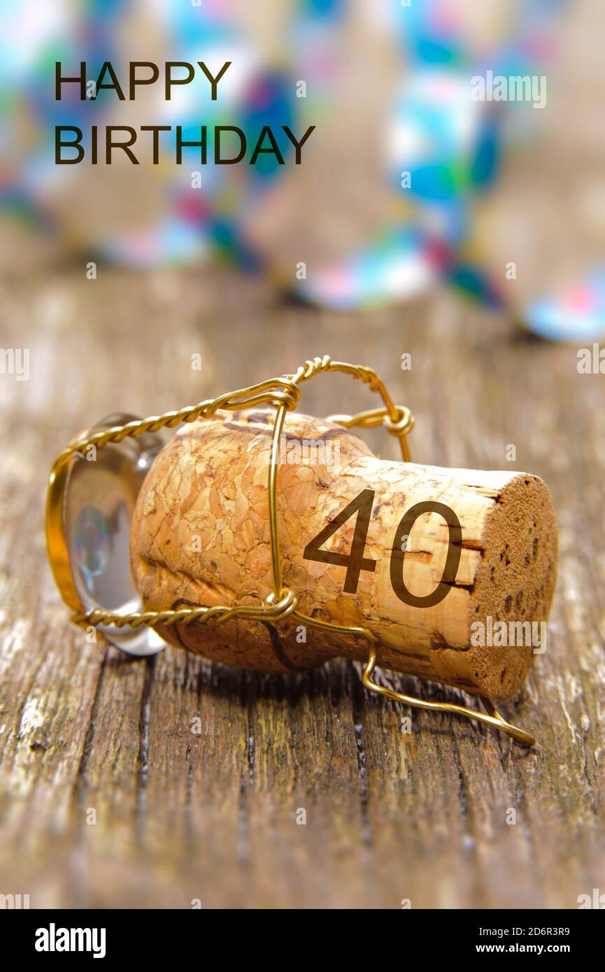 congratulations to the 40th birthday Stock Photo - Alamy