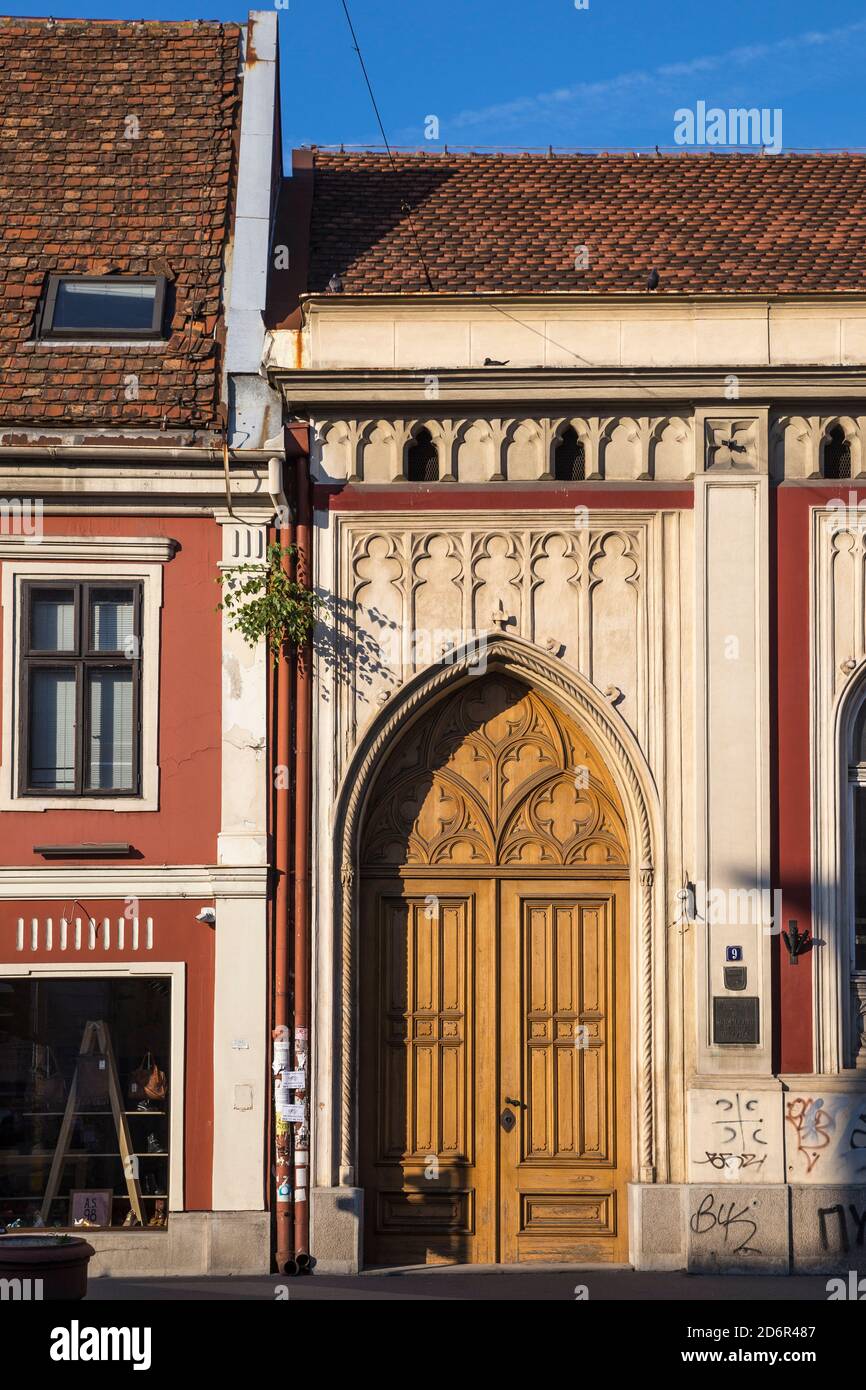 Serbia, Belgrade, Buildings on the main street in Zemun Stock Photo - Alamy