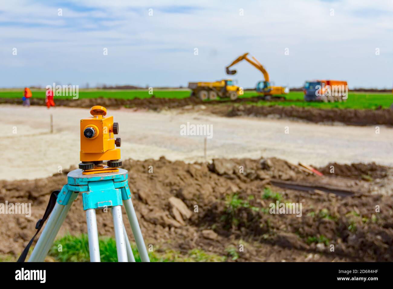 Surveyor instrument is for measuring level on construction site ...