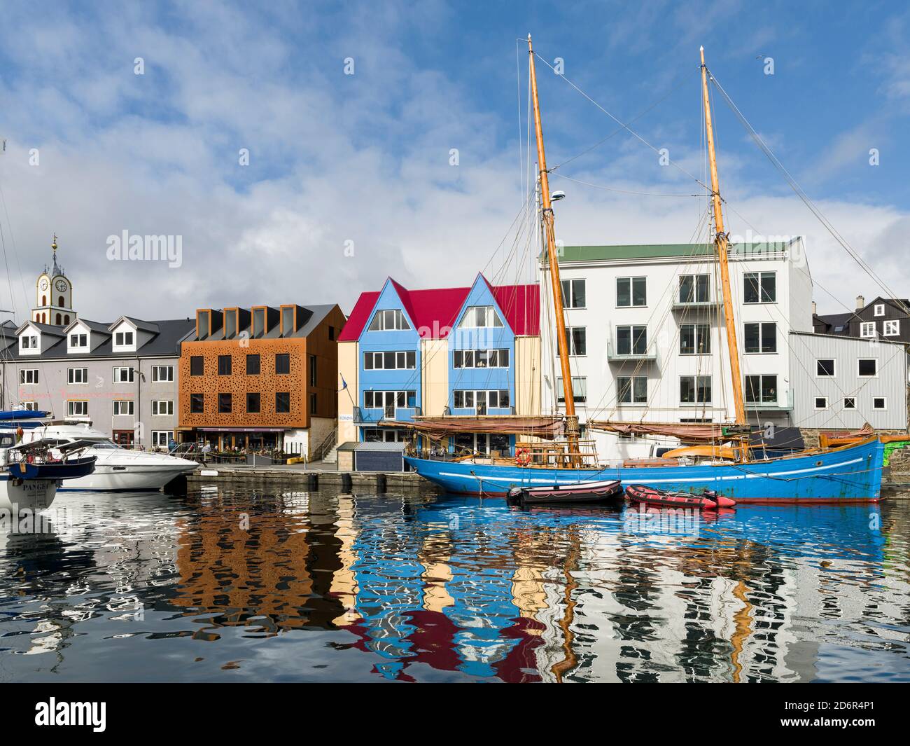 Peninsula Tinganes with old town, government district and the western ...