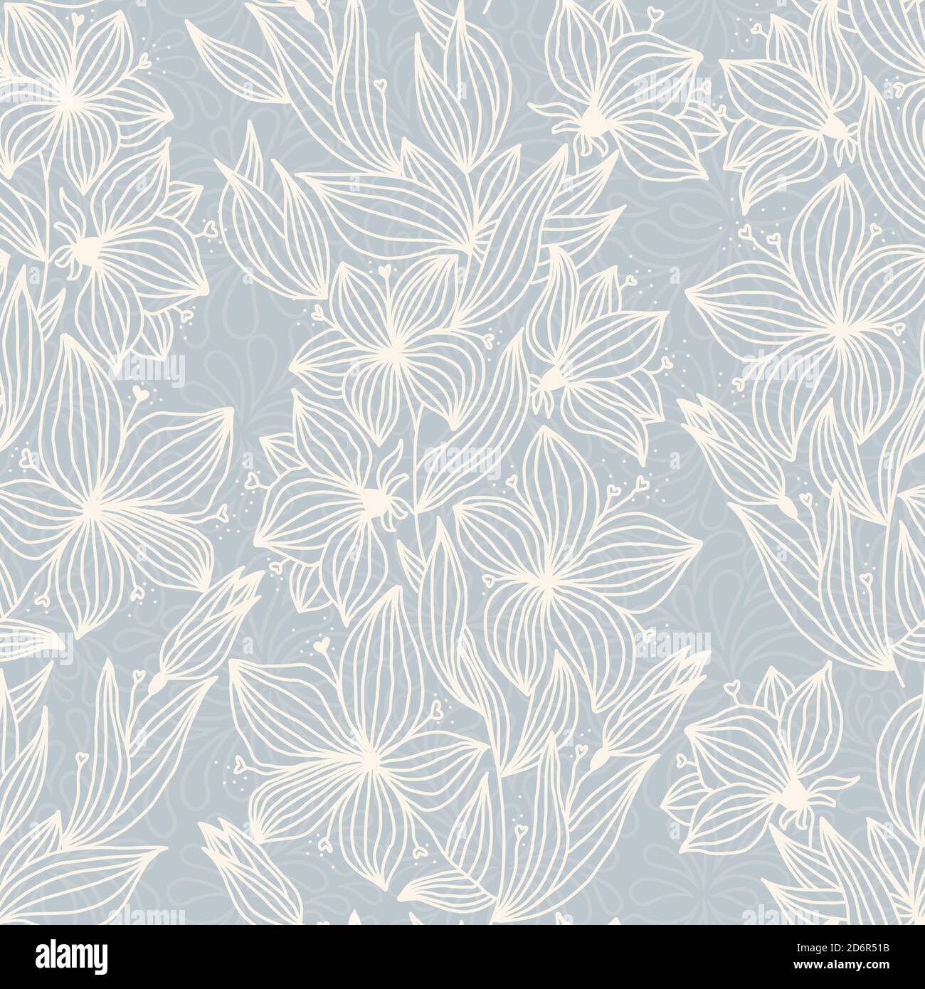 Ornamental seamless pattern. Endless elegant texture with flowers and ...