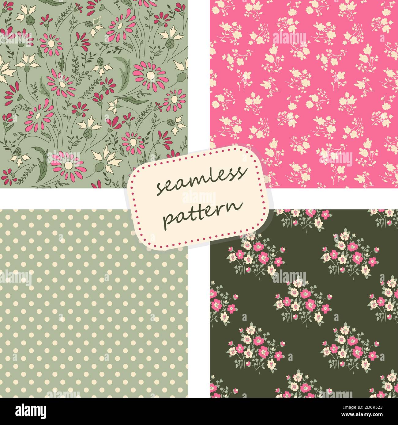 Collection of Retro seamless patterns from the 50s and 60s. Seamless ...