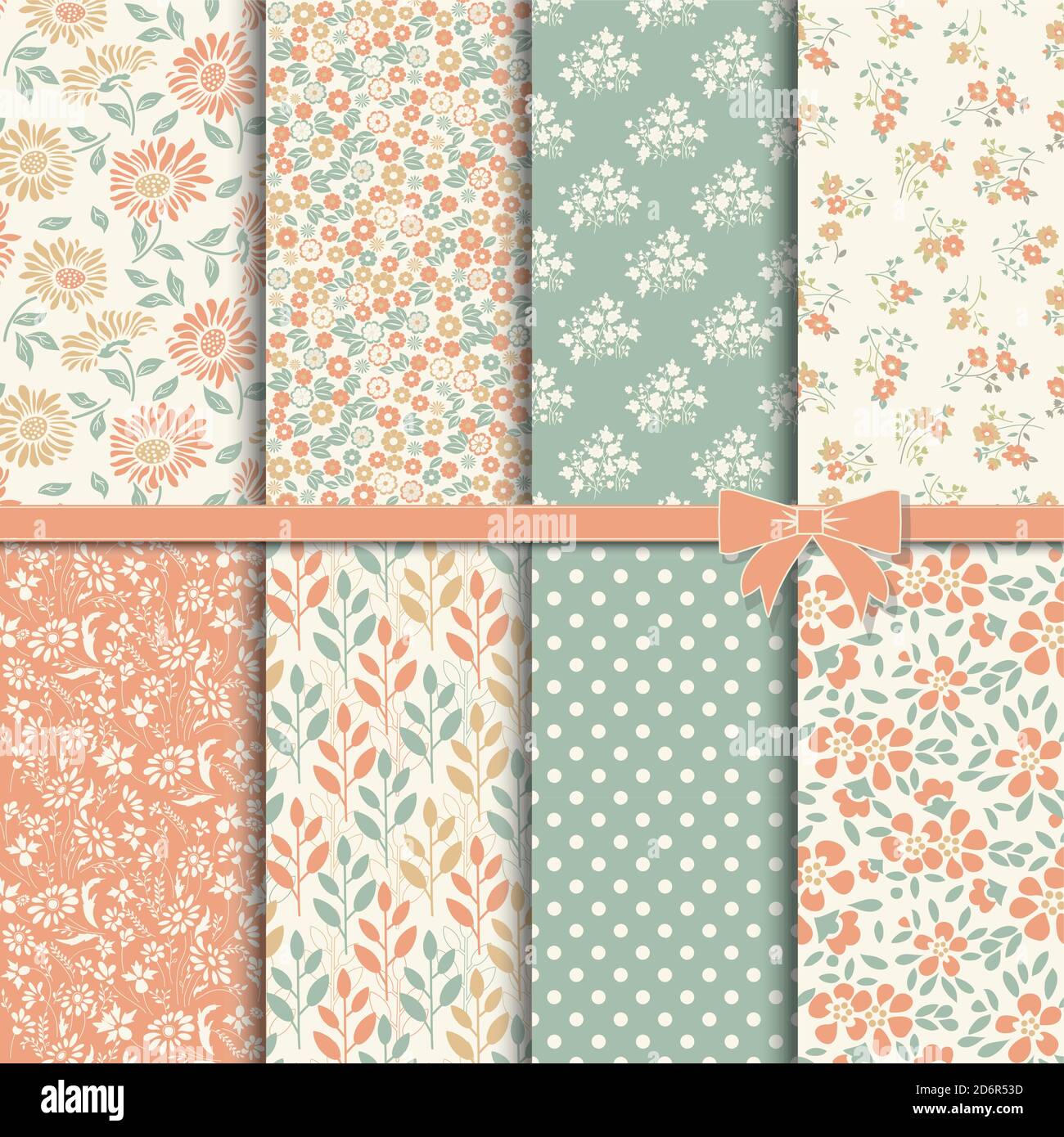 Collection of Retro seamless patterns from the 50s and 60s. Seamless ...