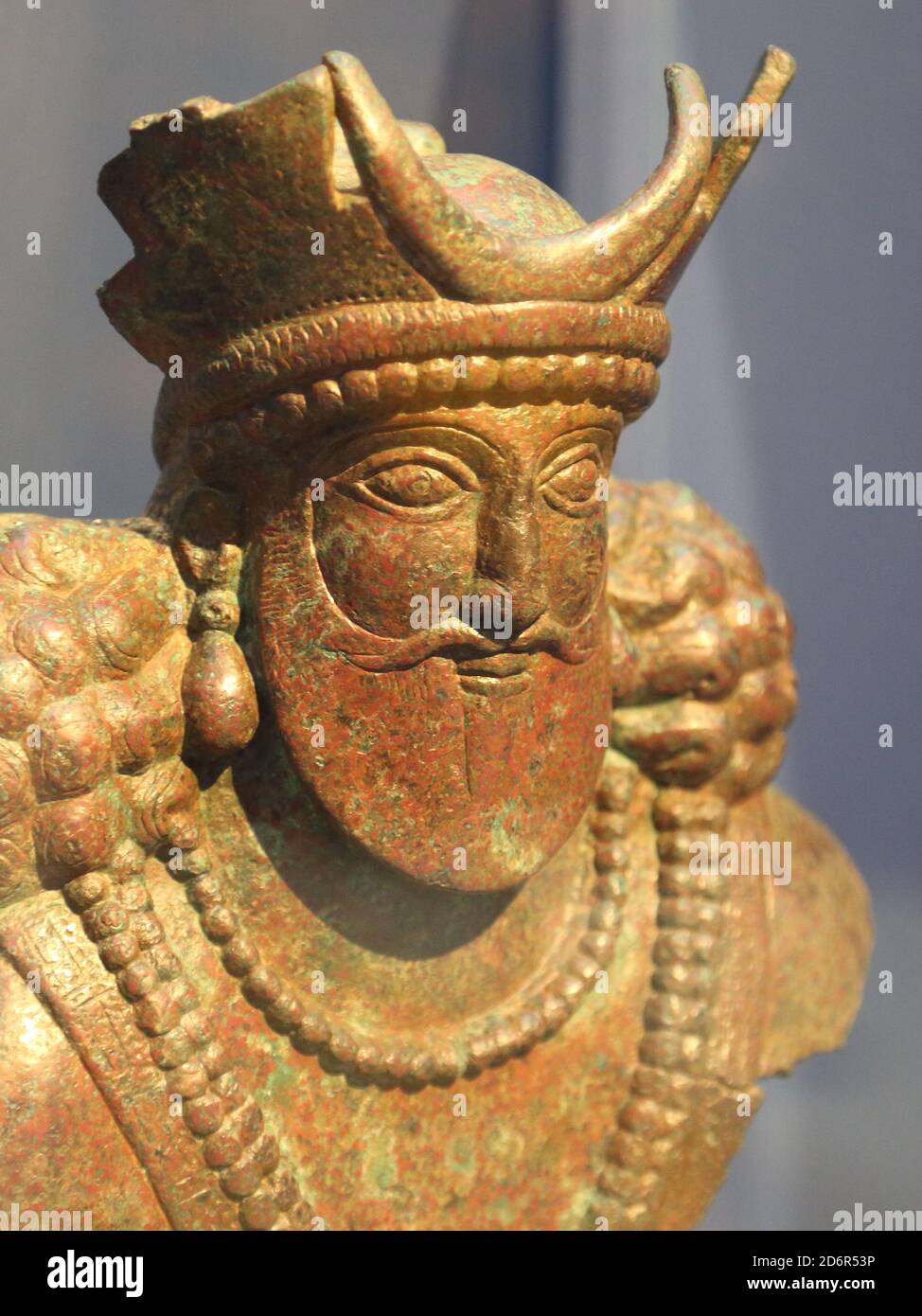 A stone sculpture at the Islamic Art Exhibition displayed at the ...