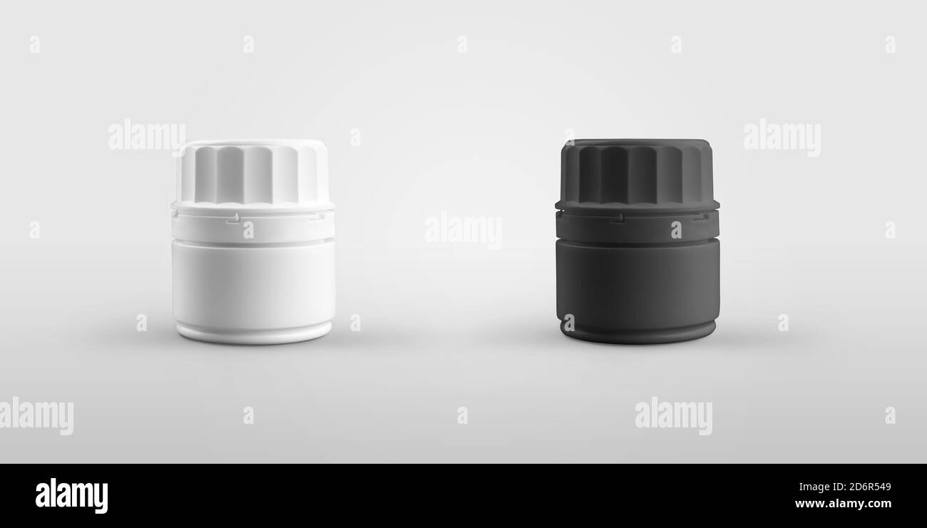 Small jar template with embossed screw cap, for gel, lotion, cream ...