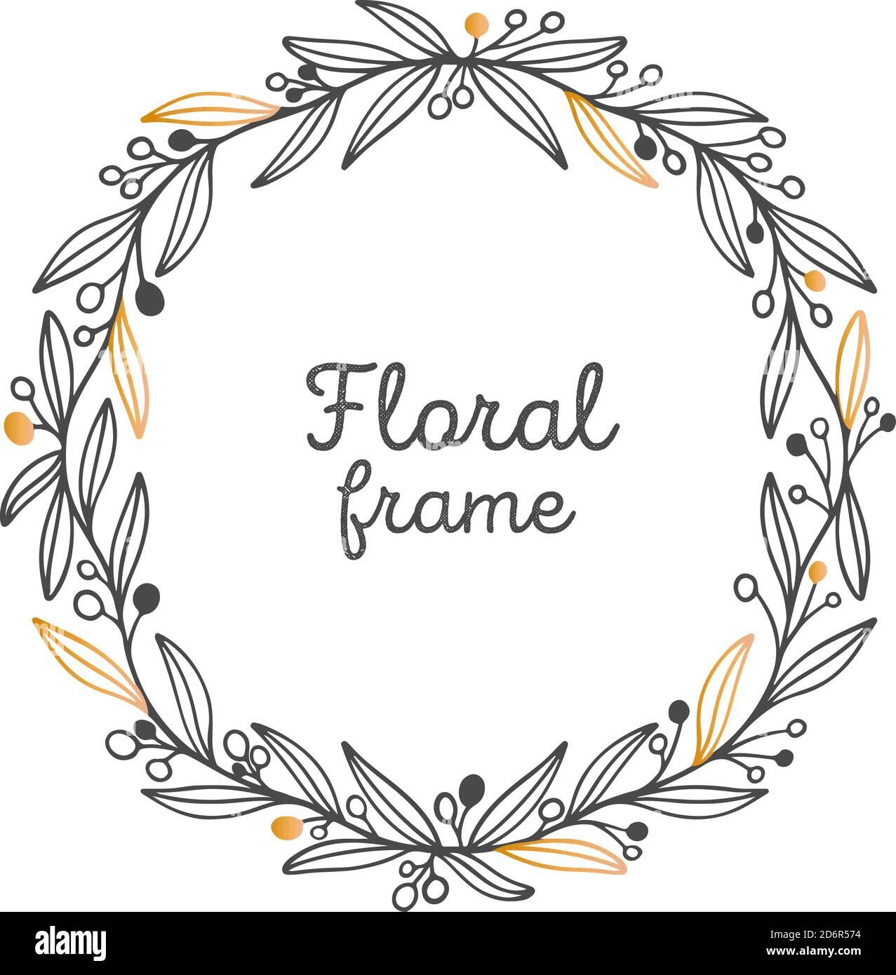 Frame naturel flora. Wreath branch line elegant Stock Vector Image ... Frame naturel flora. Wreath branch line elegant Stock Vector Image ...