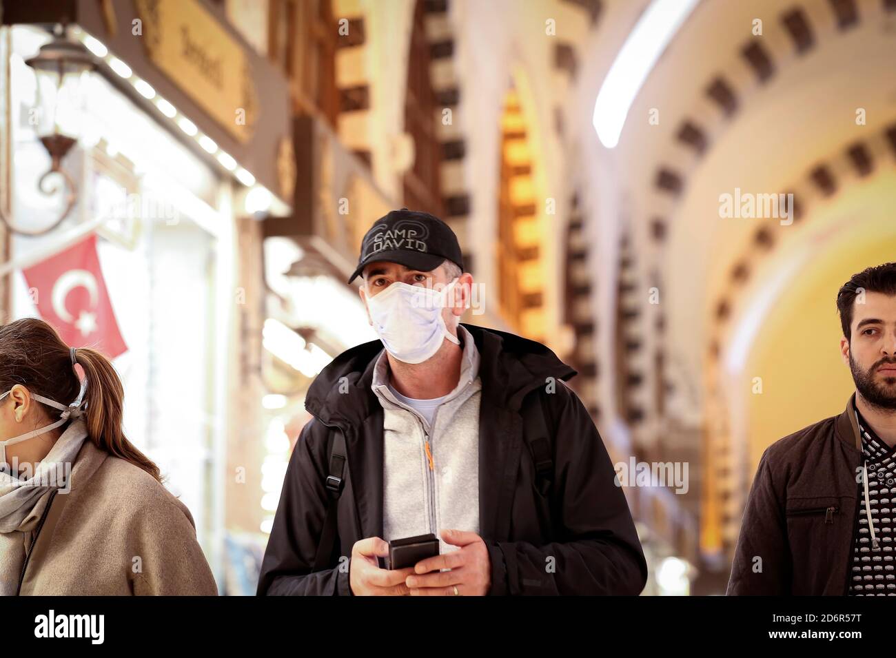 Istanbul,Turkey - 13 March 2020 : View from Grand Bazaar. People ...