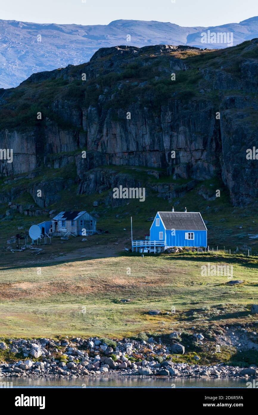 Agriculture and sheep farming near Itilleq in South Greenland at the ...