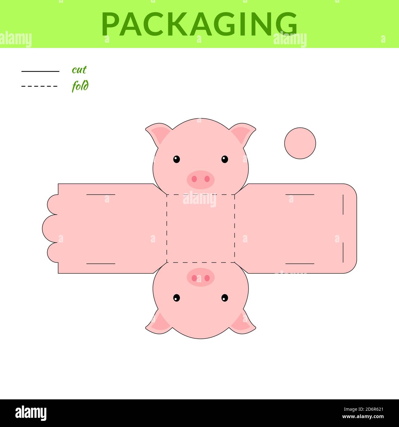 DIY party favor pig box for birthdays, baby showers for sweets, candies ...